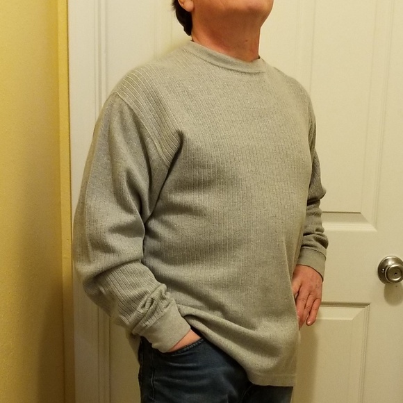 NATURAL LIFE | Shirts | Naturalife Gray Cotton Crewneck Sweater Sz Lg ...